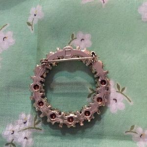 Vintage | Jewelry | Vintage Bright Pink And Green Circle Pin | Poshmark